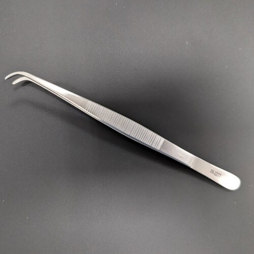 7" curved tip, smooth forceps | Cancer Diagnostics Inc.
