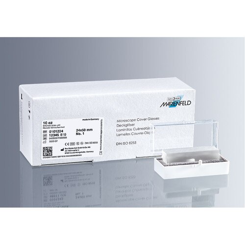 Marienfeld Cover glasses thickness No. 1 in ounce packing 24x50 ...